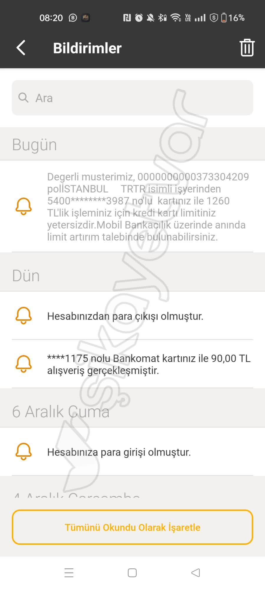 VakıfBank Bakiye Yetersizliği Bildirimi Eksikliği - Şikayetvar