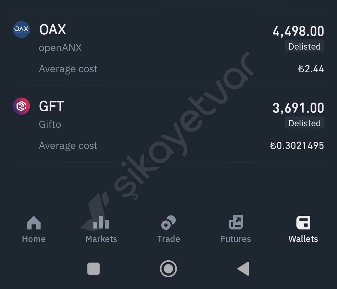 Binance GFT Coin Delist Edildi, Paramı Kurtarmak İstiyorum - Şikayetvar