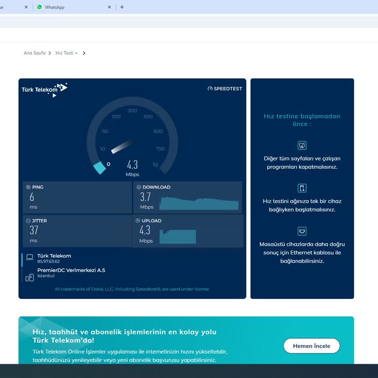 Türk Telekom Yeni Fiber Abonelikte Hız Ve Ping Sorunu Yaşıyorum - Şikayetvar