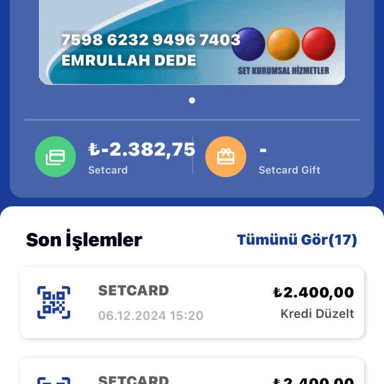 Setcard Uygulamasında Bakiye Takibi Sorunu - Şikayetvar