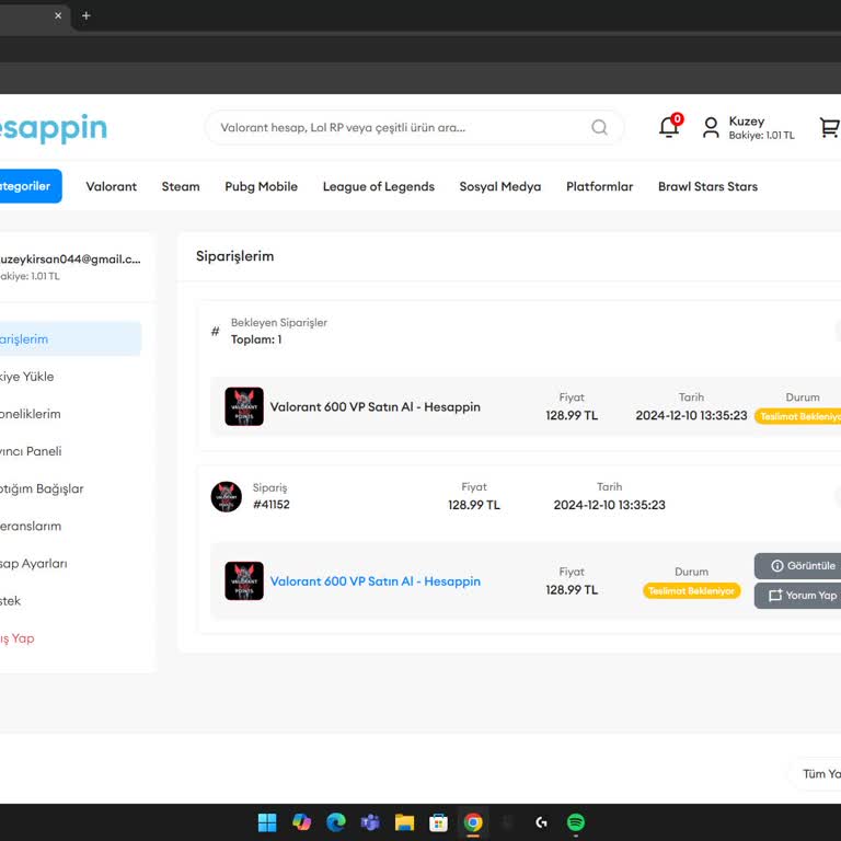 Hesappin Valorant Şikayetleri - Şikayetvar