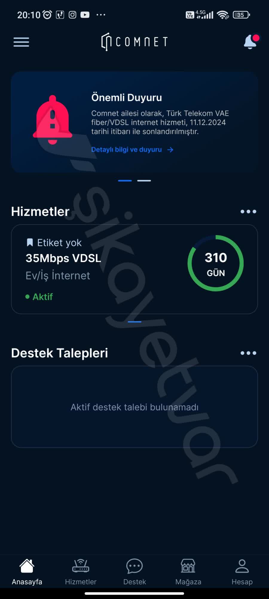 Comnet Hizmet Kesintisi Ve İade Sorunu - Şikayetvar