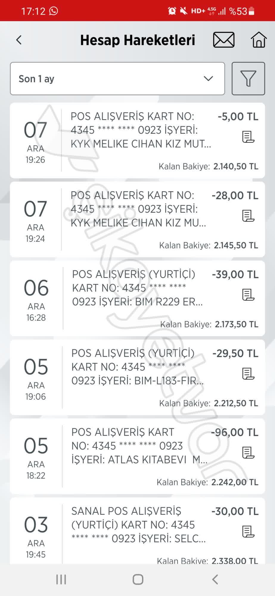 Ziraat Bankası Kart Harcamalarım Hesap Hareketlerimde Görünmüyor - Şikayetvar