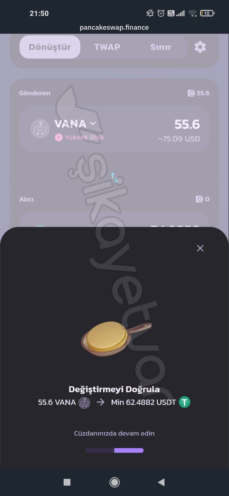 PancakeSwap Binance Üzerinde Sahte Coin Satın Alma Mağduriyeti - Şikayetvar