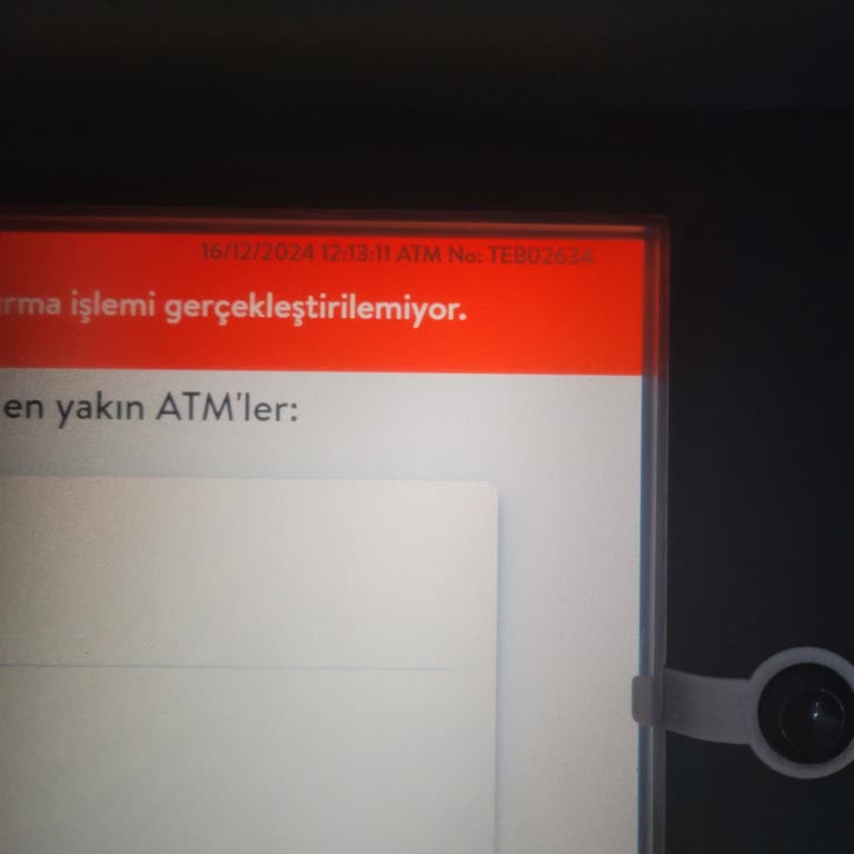 TEB ATM'de Para Yatırma Arızası Ve Para Kaybı - Şikayetvar
