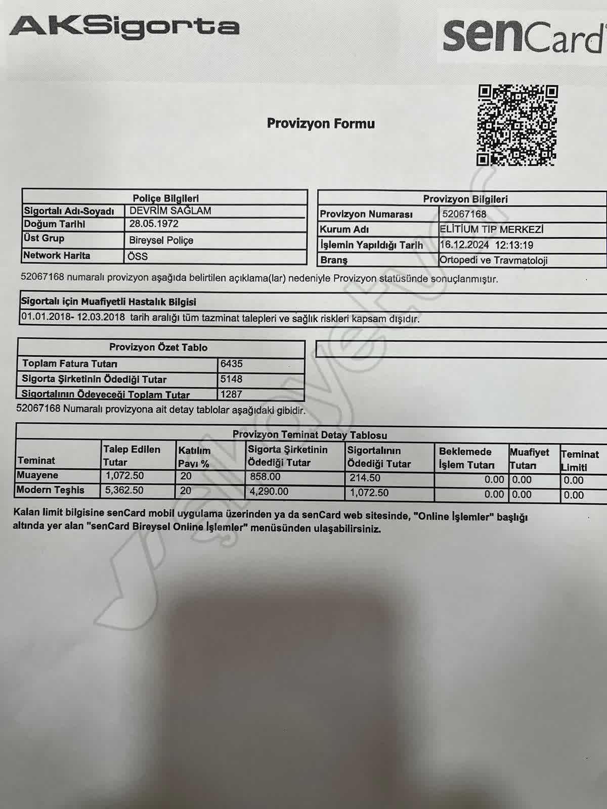 Sencard Sigorta Anlaşmazlığı: Şişirilmiş Fatura Sorunu - Şikayetvar