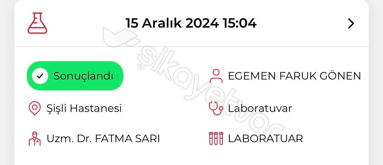 Memorial Hastanesi Memorial Şişli Hastanesi'nde Kan Testi Karmaşası Ve ...