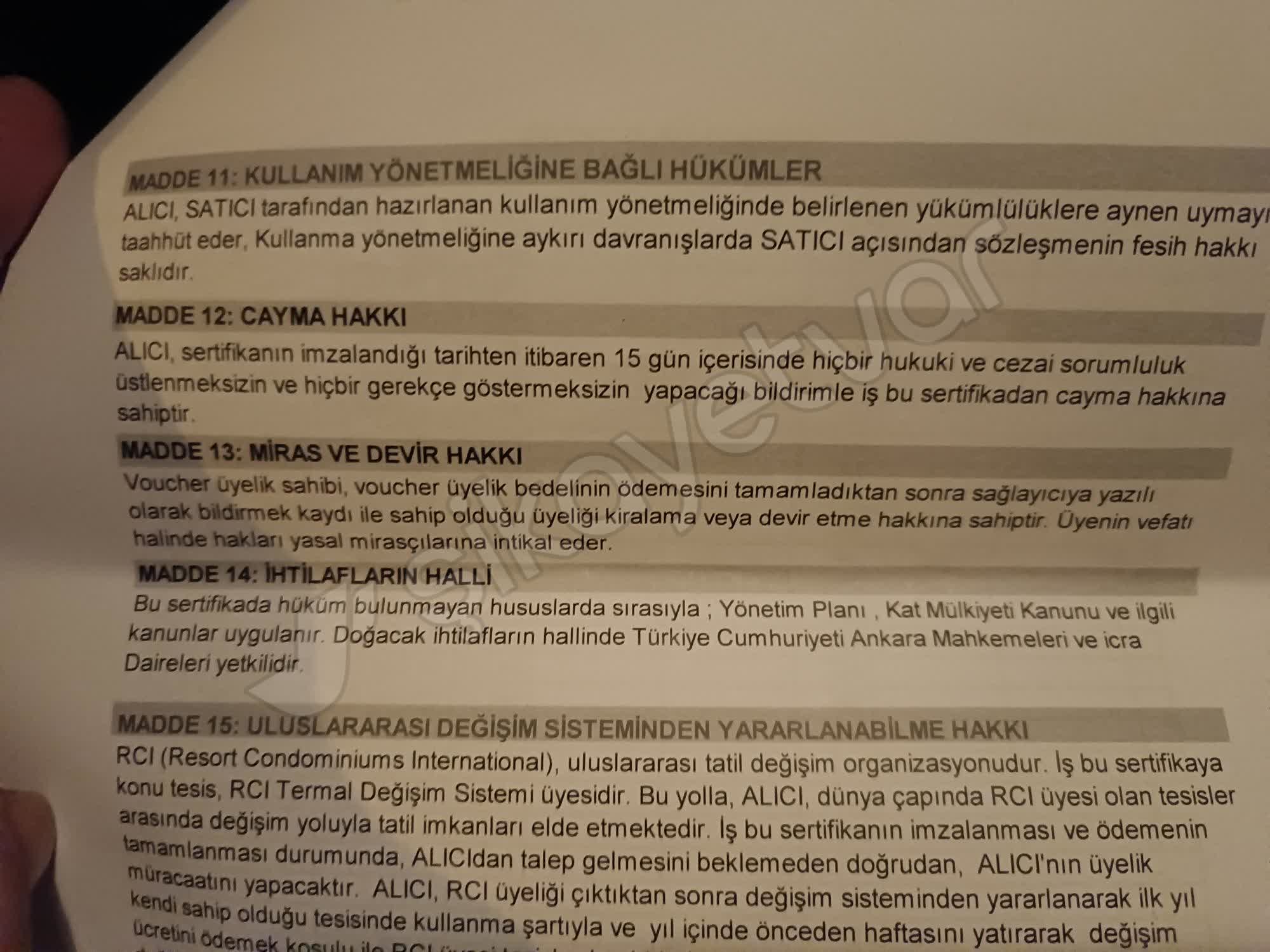 Akropol Termal (Beypazarı) Tatil Paketi Aldatmacası: Cayma Hakkı Ve ...