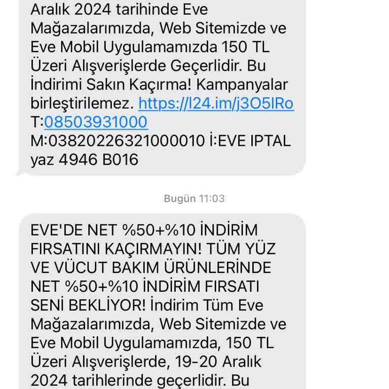 Eve Mağazasının Rahatsız Edici Mesajları Ve Üyelik Sorunu - Şikayetvar