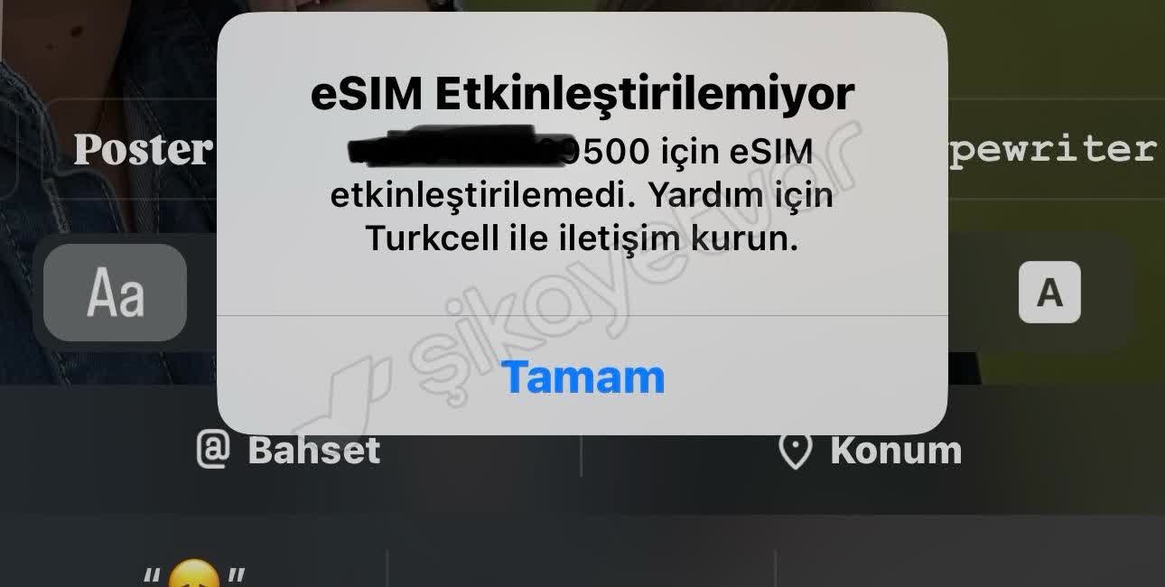 Turkcell İphone 14 Pro Max E-Sim Etkinleştirme Sorunu - Şikayetvar