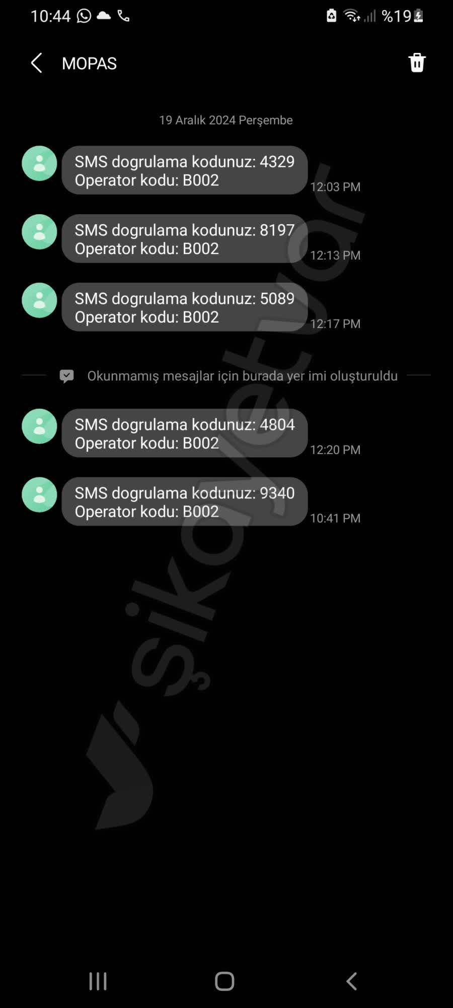 Mopaş Hipermarket Gereksiz SMS Onay Kodları İle Rahatsız Ediliyorum - Şikayetvar