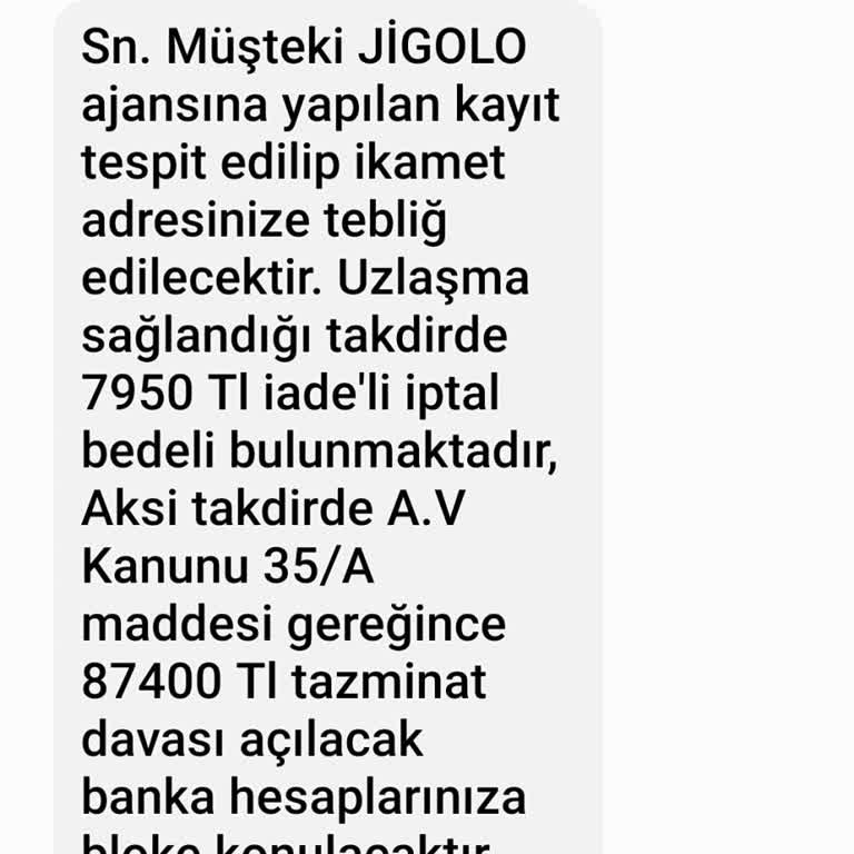 Dava / İcra SMS Dolandırıcılığı Jigolo Ajansı Kayıt Yalanıyla Gelen ...