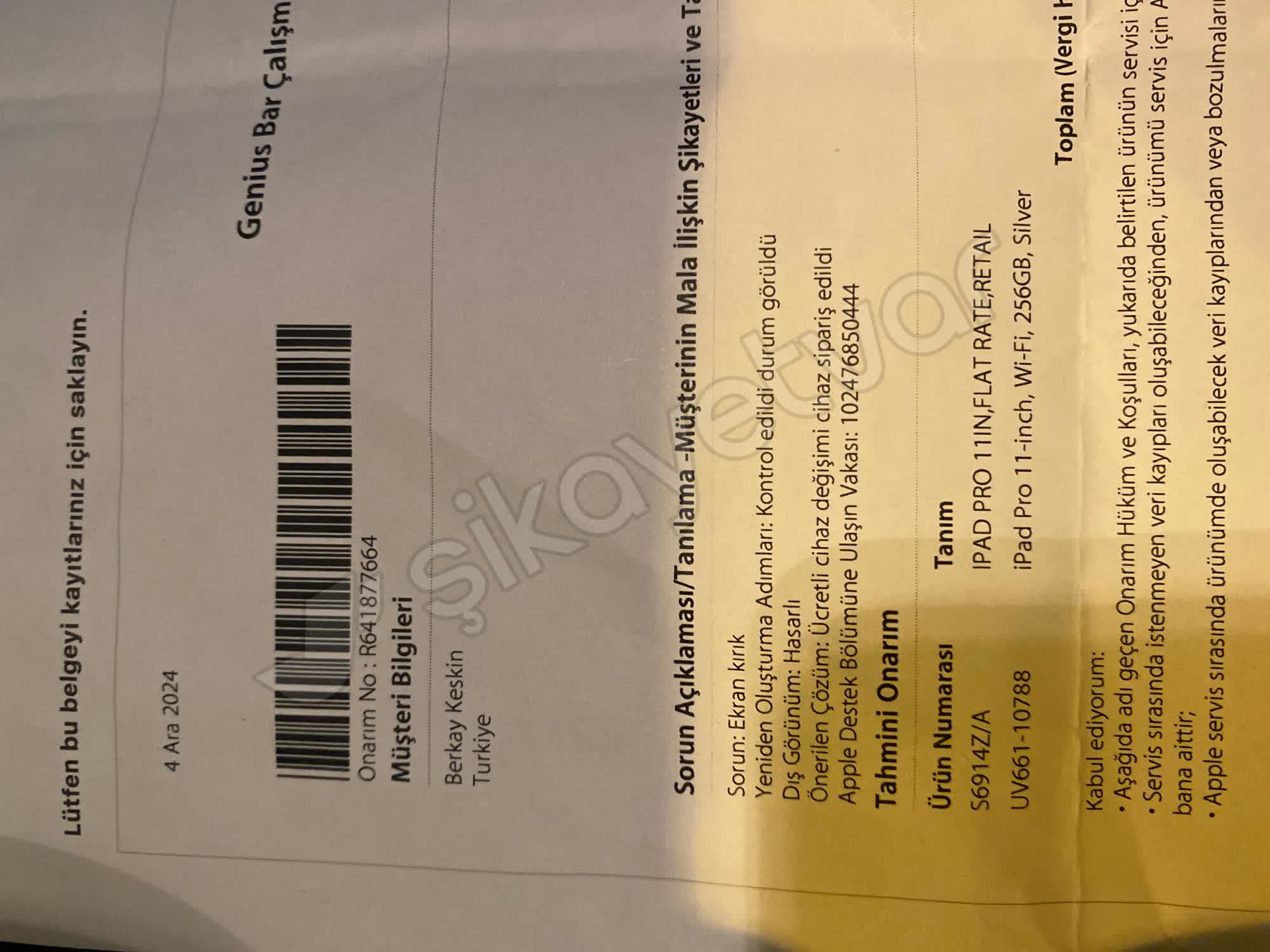 Apple Teknik Servis İlgisizliği Ve Uzun Bekleme Süresi - Şikayetvar