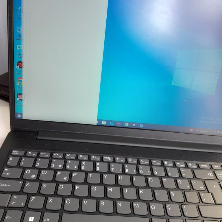 Lenovo V15 G2IJL Laptop Screen Half White, Unable to Update - Xolvie