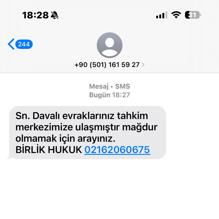 Dava / İcra SMS Dolandırıcılığı Sahte Ceza Dosyası Mesajlarıyla Yanıltıcı Bilgilendirme ...