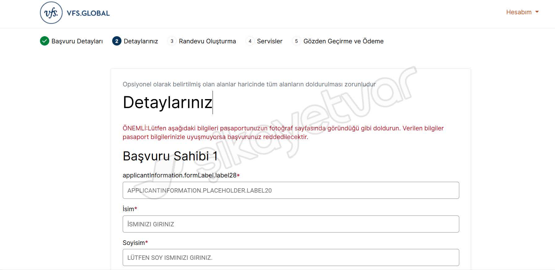 VFS Global Randevu Sistemi Hatası: Label 28 Sorunu - Şikayetvar