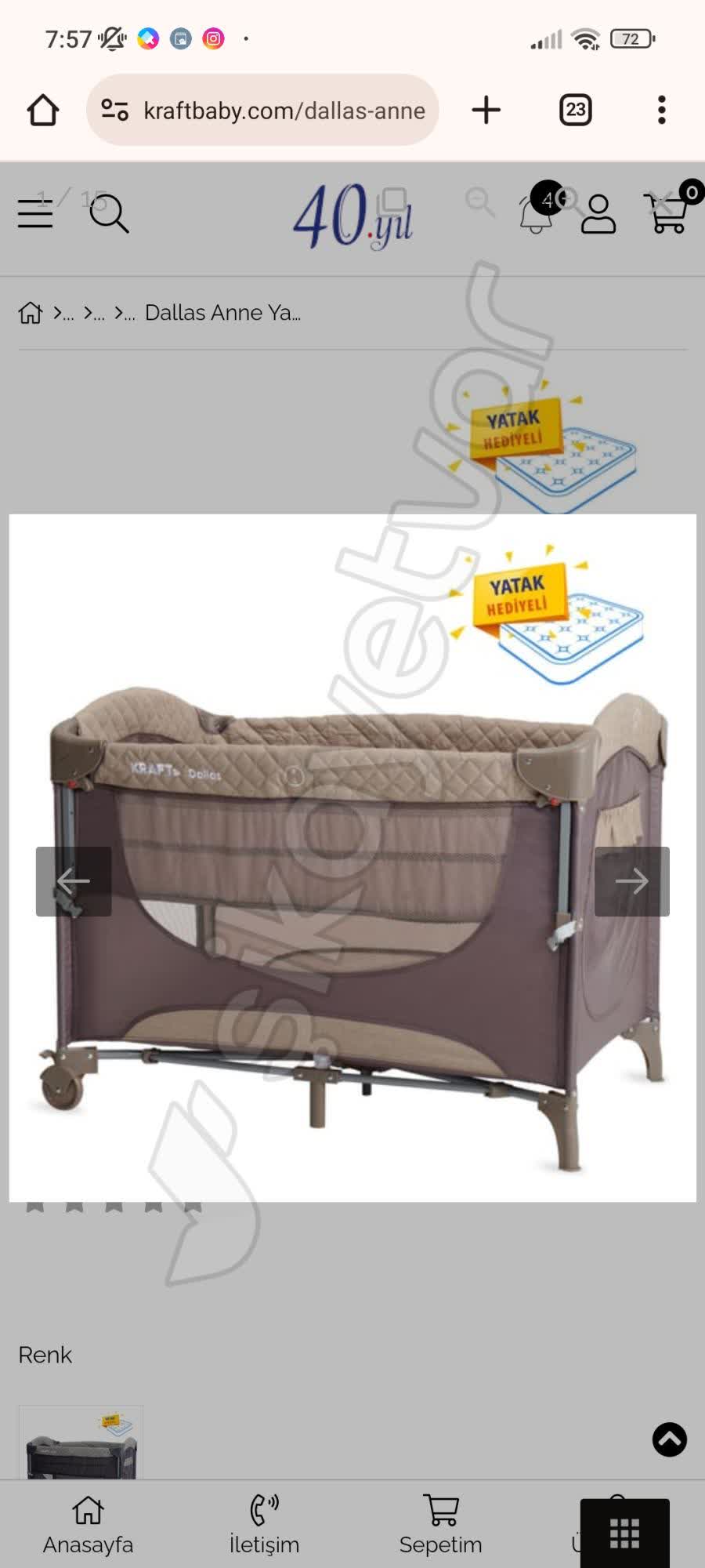 Kraft Baby Kraft Park Yatak Sallanma Aparatı Sorunu - Şikayetvar