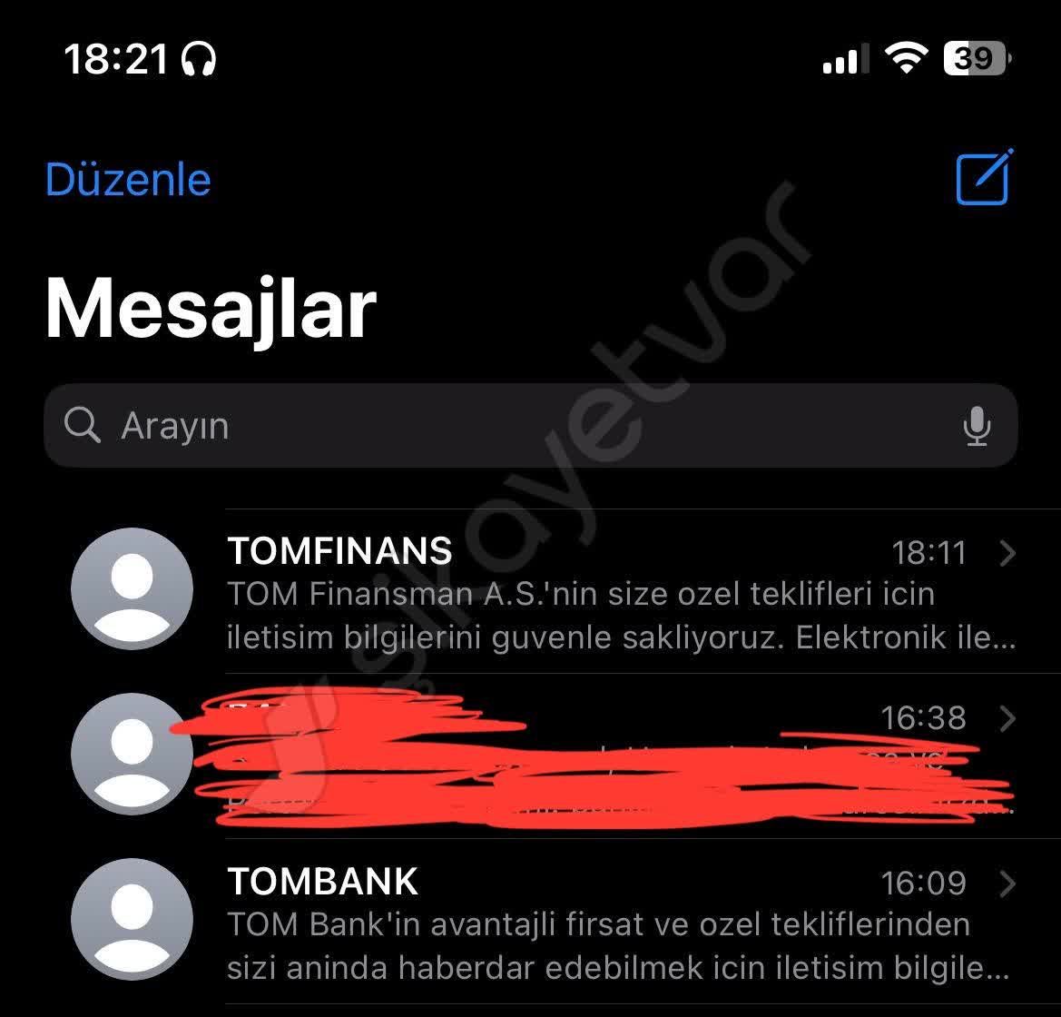 Tom Pay Bilinmeyen Üyelik Ve Sürekli Mesaj Sorunu - Şikayetvar