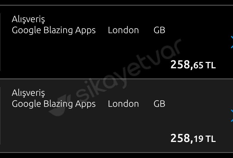 Google Play Blazing Apps London GB Şikayetim - Şikayetvar