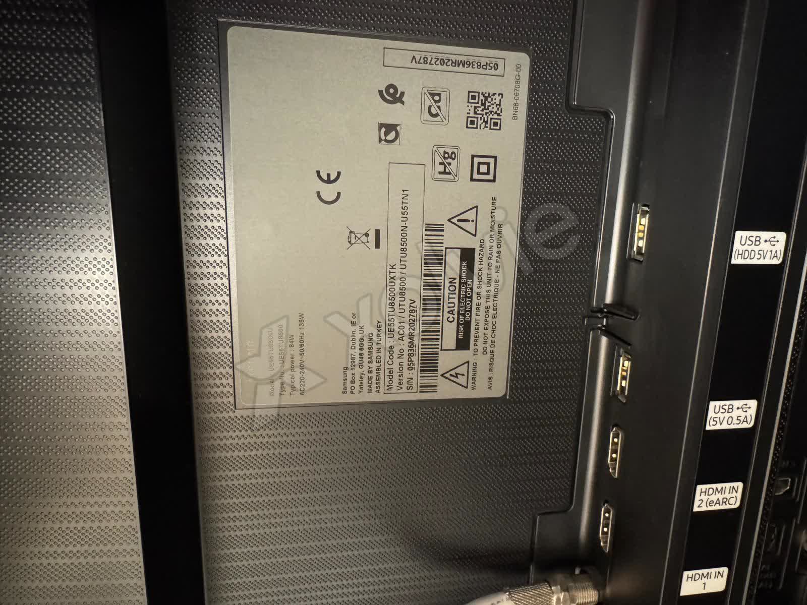 Samsung UE55TU8500UXTK Model TV Panel Failure - Xolvie