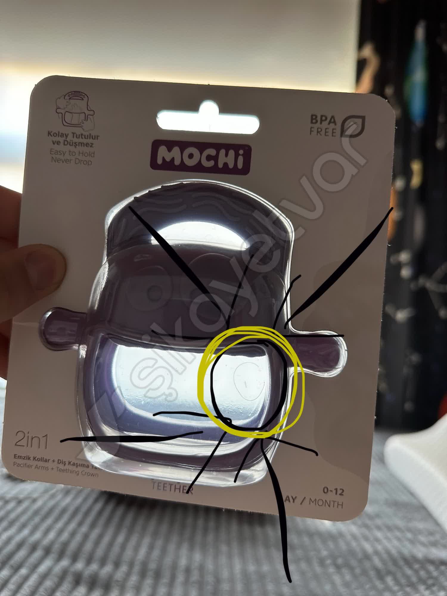 Mochi Teether Contained Hair and Dust Inside the Packaging—Unhygienic ...