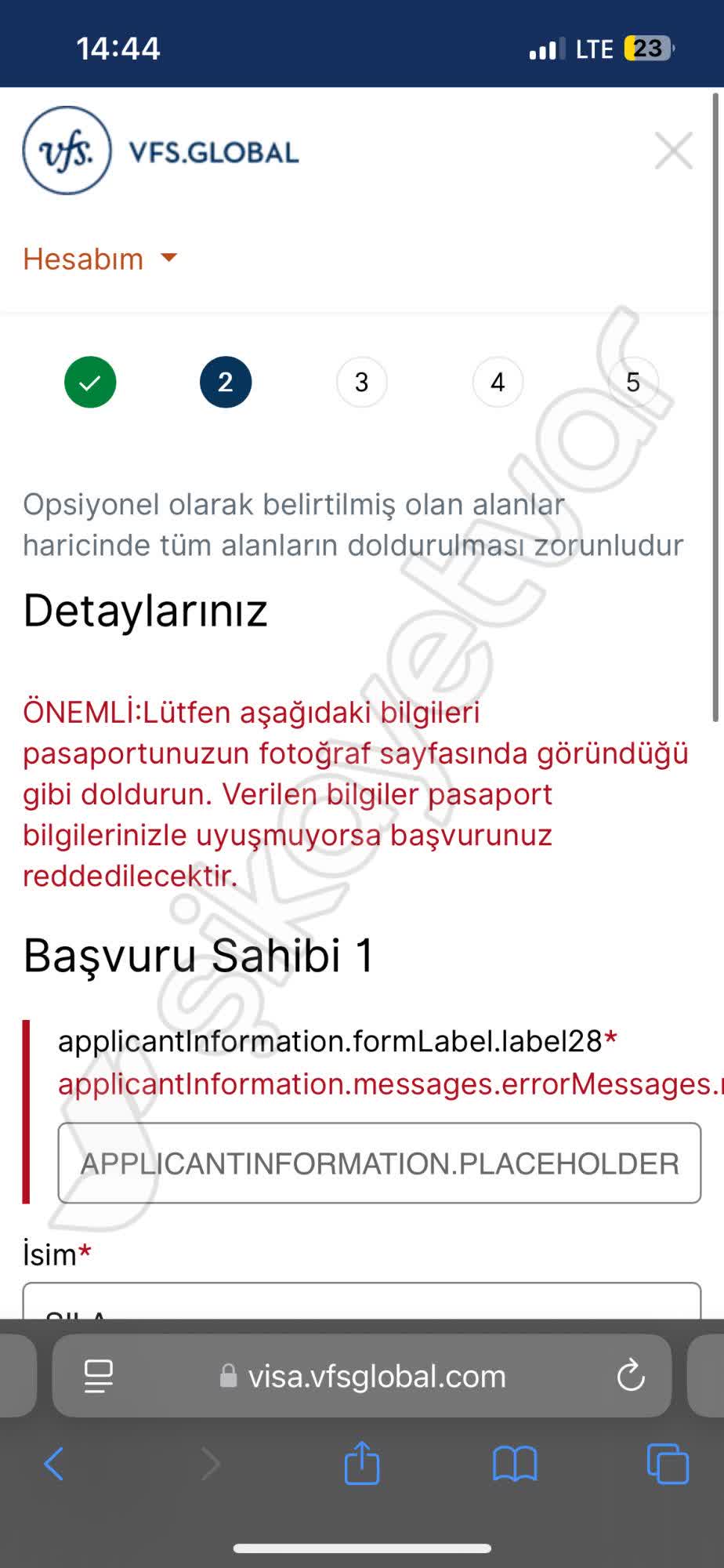 VFS Global Vize Başvuru Formu Hatası: Zaman Kaybı Ve İşlem ...
