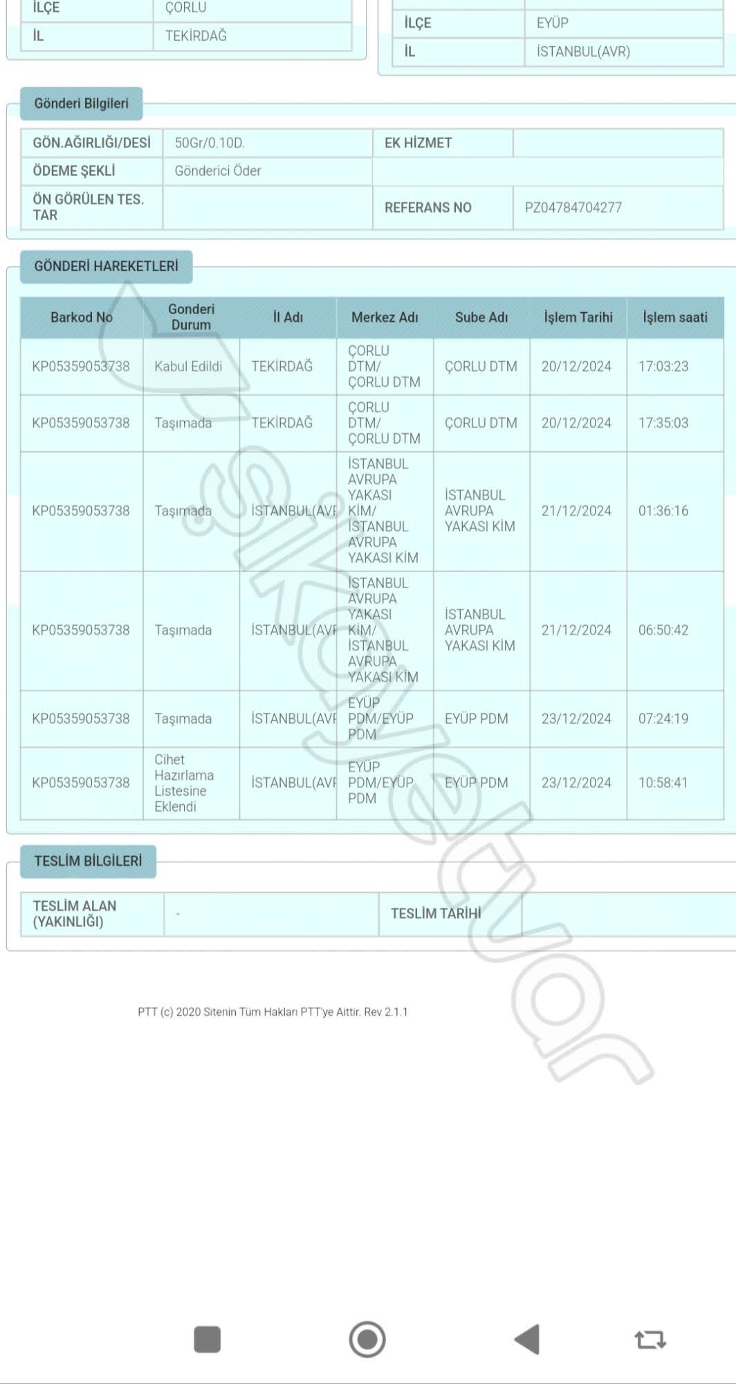 Alze Beauty PTT Kargo Dağıtım Sorunu Ve Adres Yanlışlığı - Şikayetvar