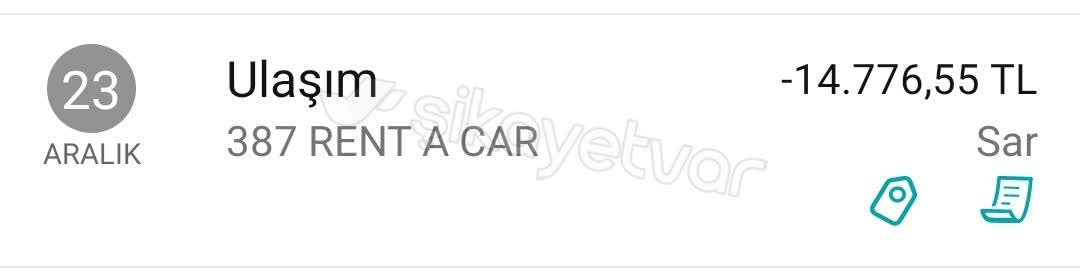 387 Rent A Car Haksız Kredi Kartı Çekimi Ve Müşteri Mağduriyeti ...