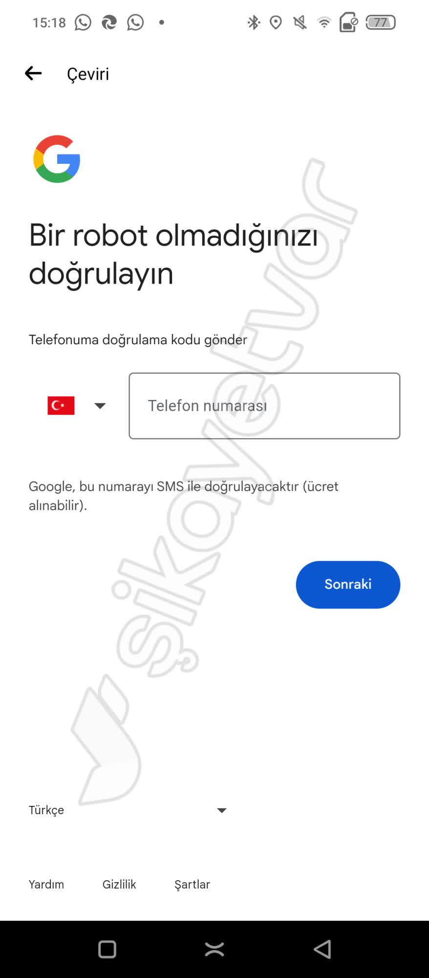 Google Play Robot Doğrulamasında Bulmaca Önerisi - Şikayetvar