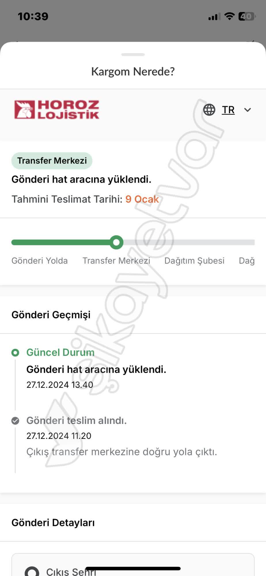 Horoz Lojistik'ten Kargomun Akıbeti Belirsiz - Şikayetvar