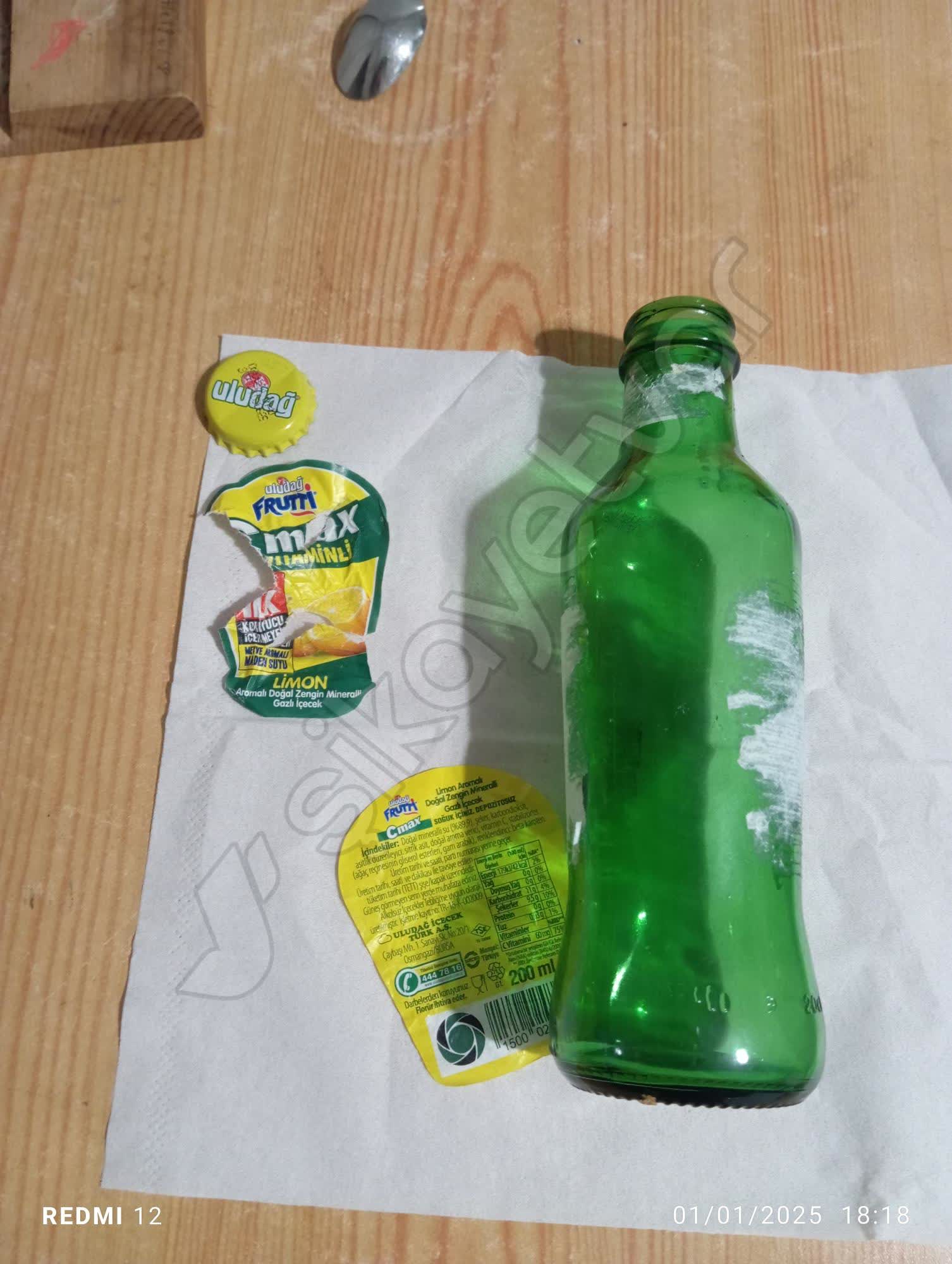 Uludağ İçecek Cam Parçası Tehlikesi: Uludağ C Max Limon Aromalı Gazlı ...