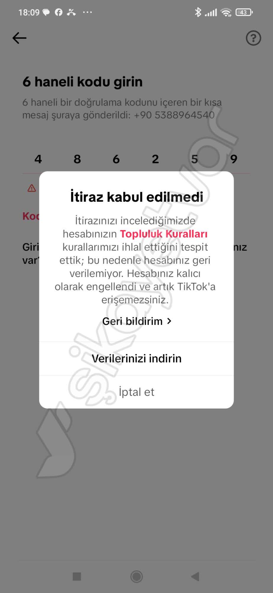 TikTok Hesabımın Yetkisiz Erişim Sonrası Engellenmesi - Şikayetvar TikTok Hesabımın Yetkisiz Erişim Sonrası Engellenmesi - Şikayetvar