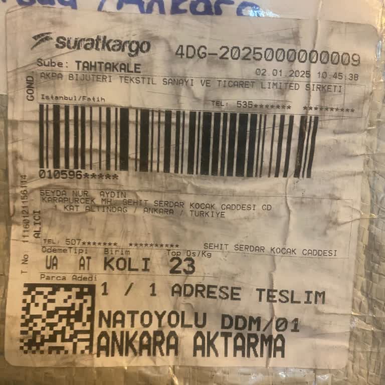 A101 Ekstra Ve Sürat Kargo Mağduriyeti - Şikayetvar