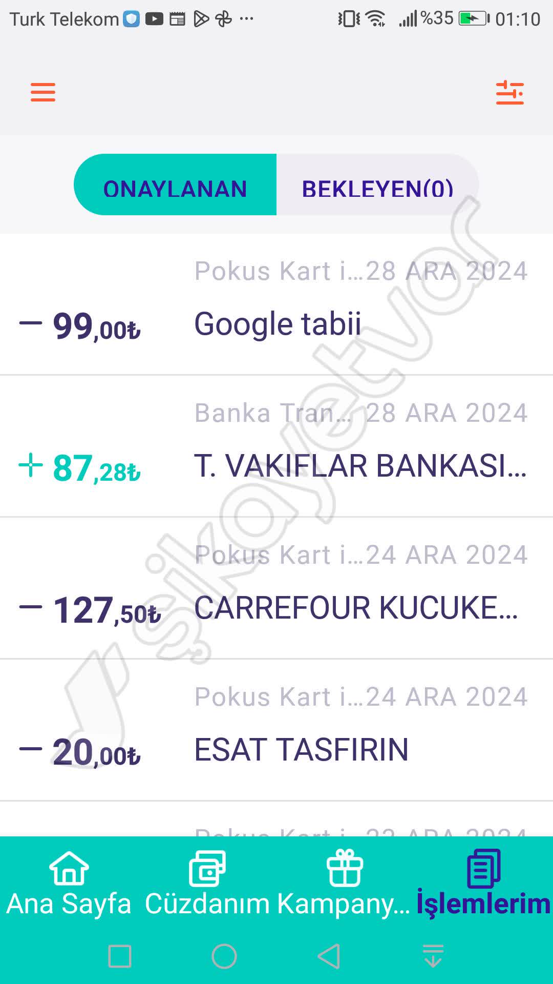 Pokus Uygulaması Bakiye Yükleme Sorunu - Şikayetvar