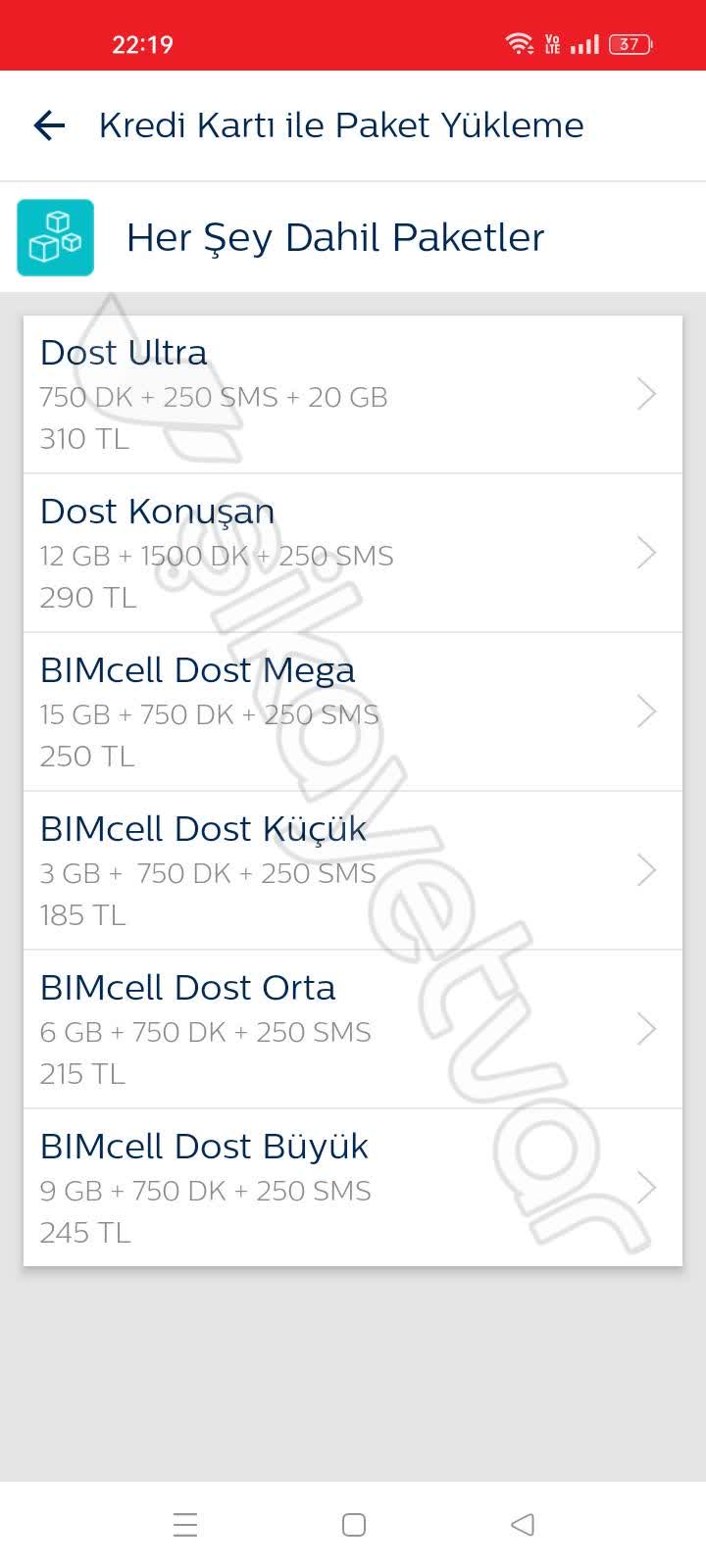 Bimcell Dost Mega Paket Fiyat Farkı Sorunu - Şikayetvar