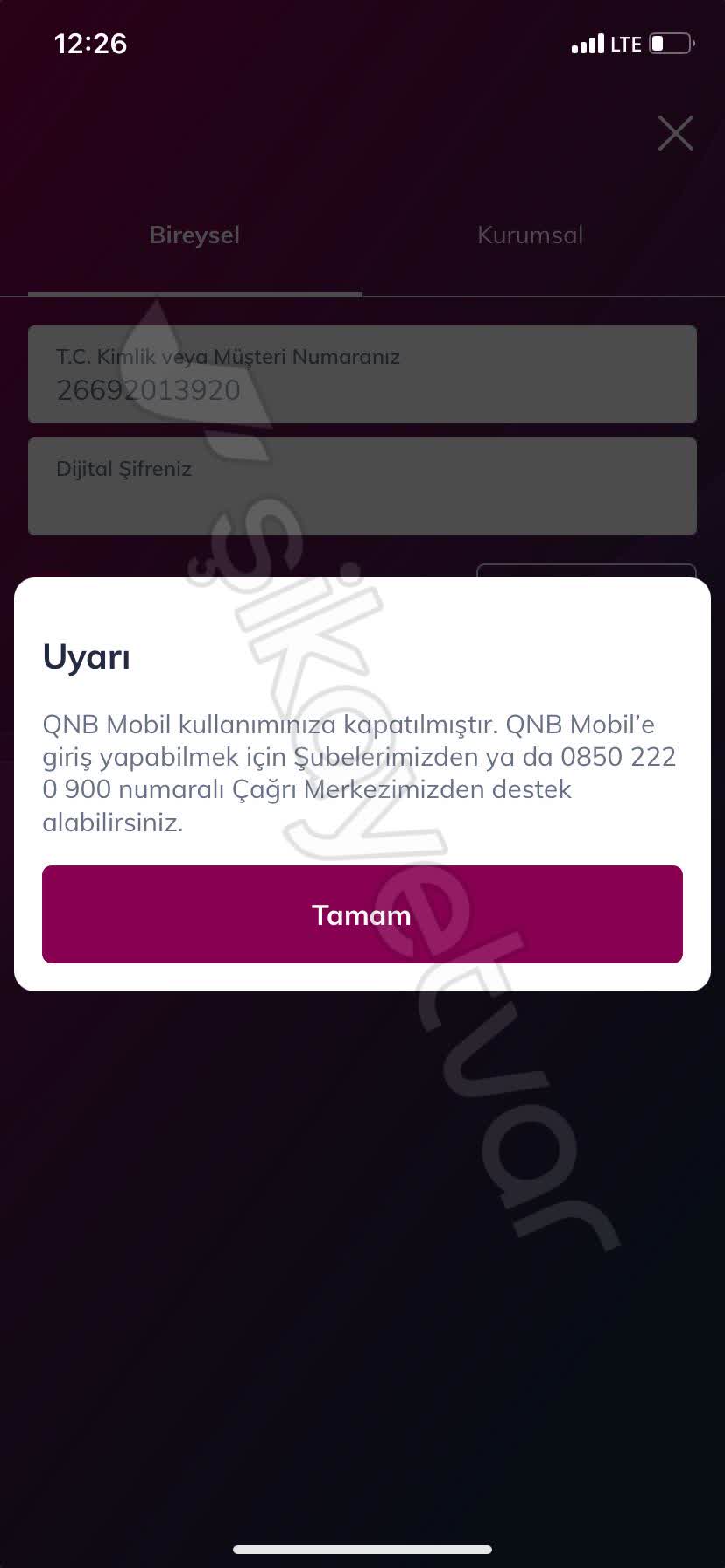 QNB Türkiye QNB Mobil Hesap Blokesi Ve Yetersiz Bilgilendirme Sorunu ...
