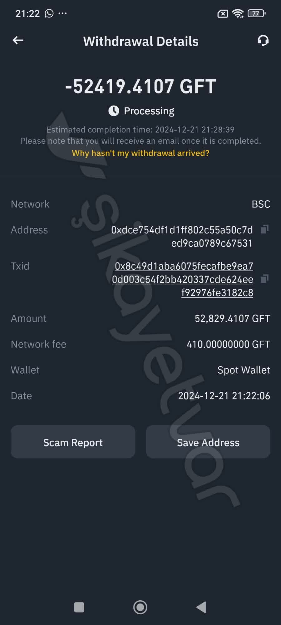 LBank'ta GFT Coin Transferi Sorunu - Şikayetvar