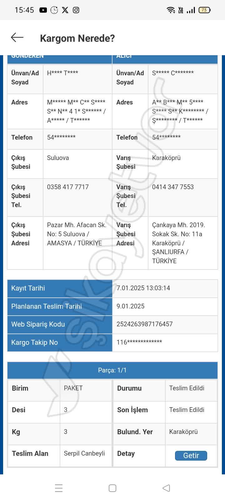 Sürat Kargo Yanlış Kargo Ağırlığı Ve Ekstra Ücret Mağduriyeti - Şikayetvar