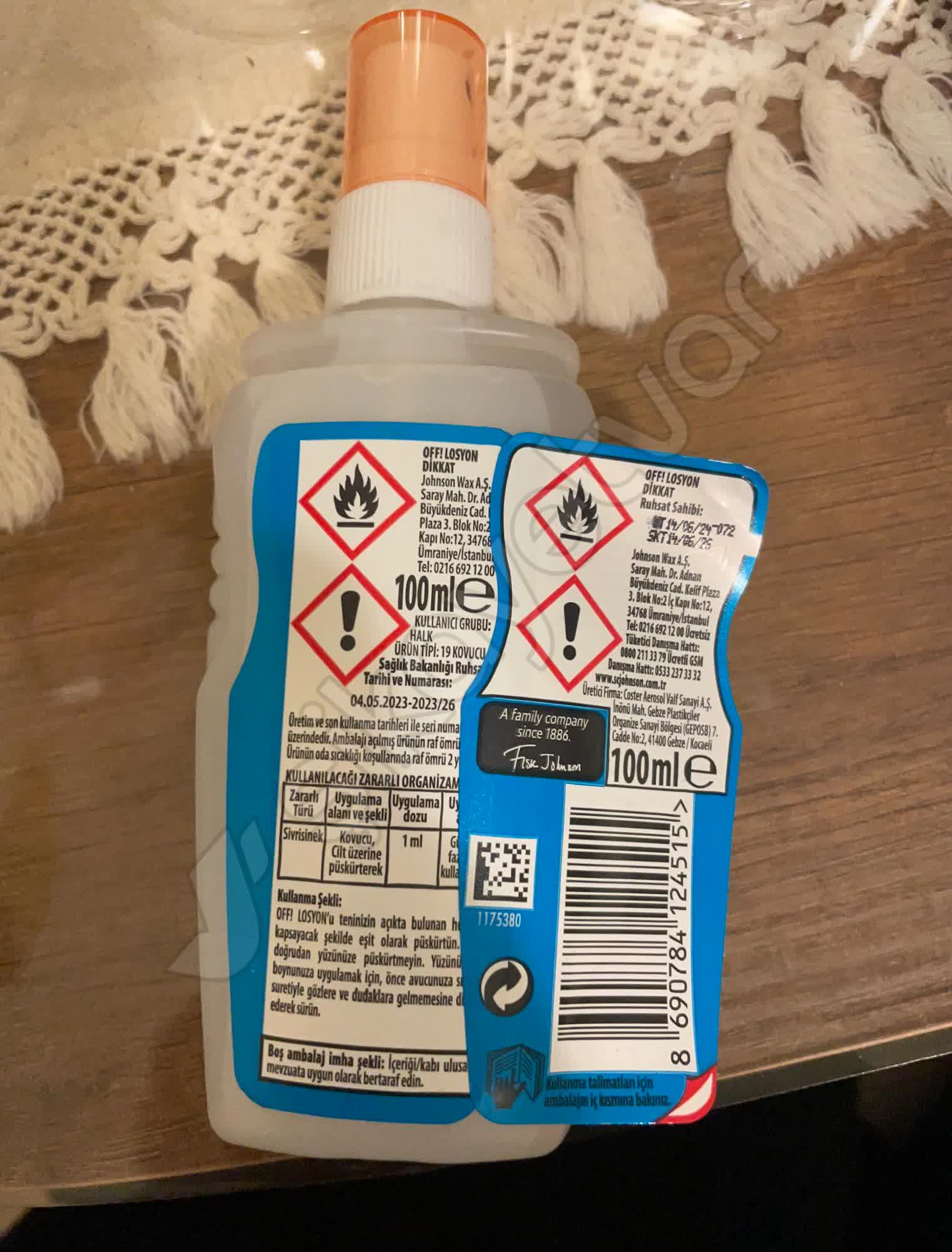 Off Sinek Kovucu Yanıltıcı Üretim Tarihi: SC Johnson Losyon Skandalı ...