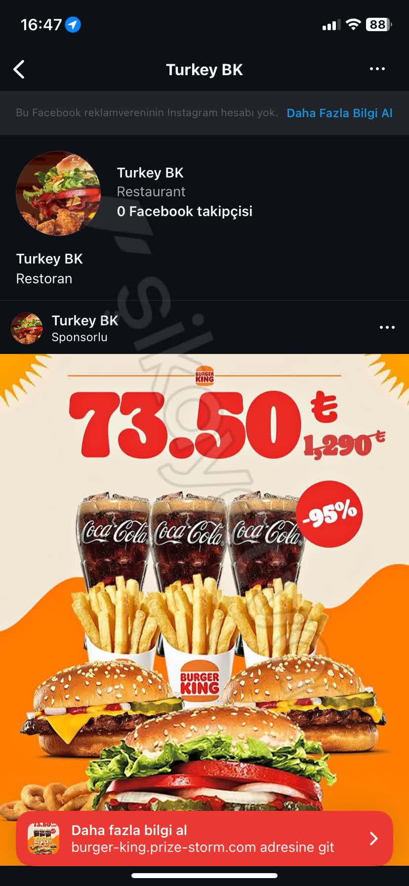 Burger King Reklam Kaynaklı Güvenlik Açığı - Şikayetvar