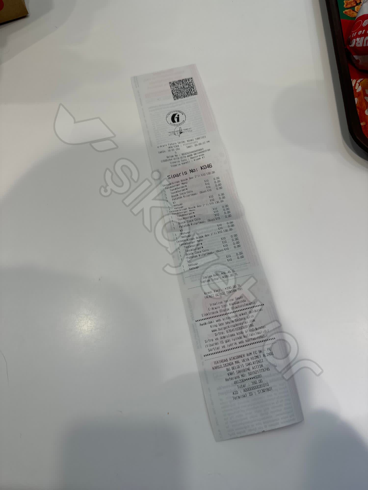 Burger King'de Nakit Zorunluluğu Ve Kiosk Sorunu - Şikayetvar