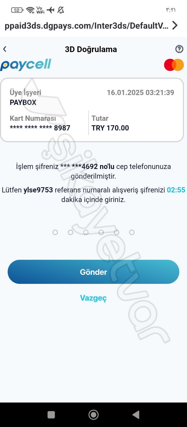 Paycell Sim Kart Blokesi Nedeniyle Doğrulama Kodu Alamama Sorunu - Şikayetvar