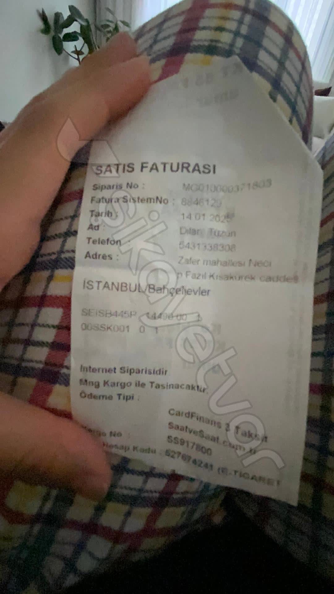 Saat & Saat Eksik Hediye Paketi Ve Saat Çantası Sorunu - Şikayetvar