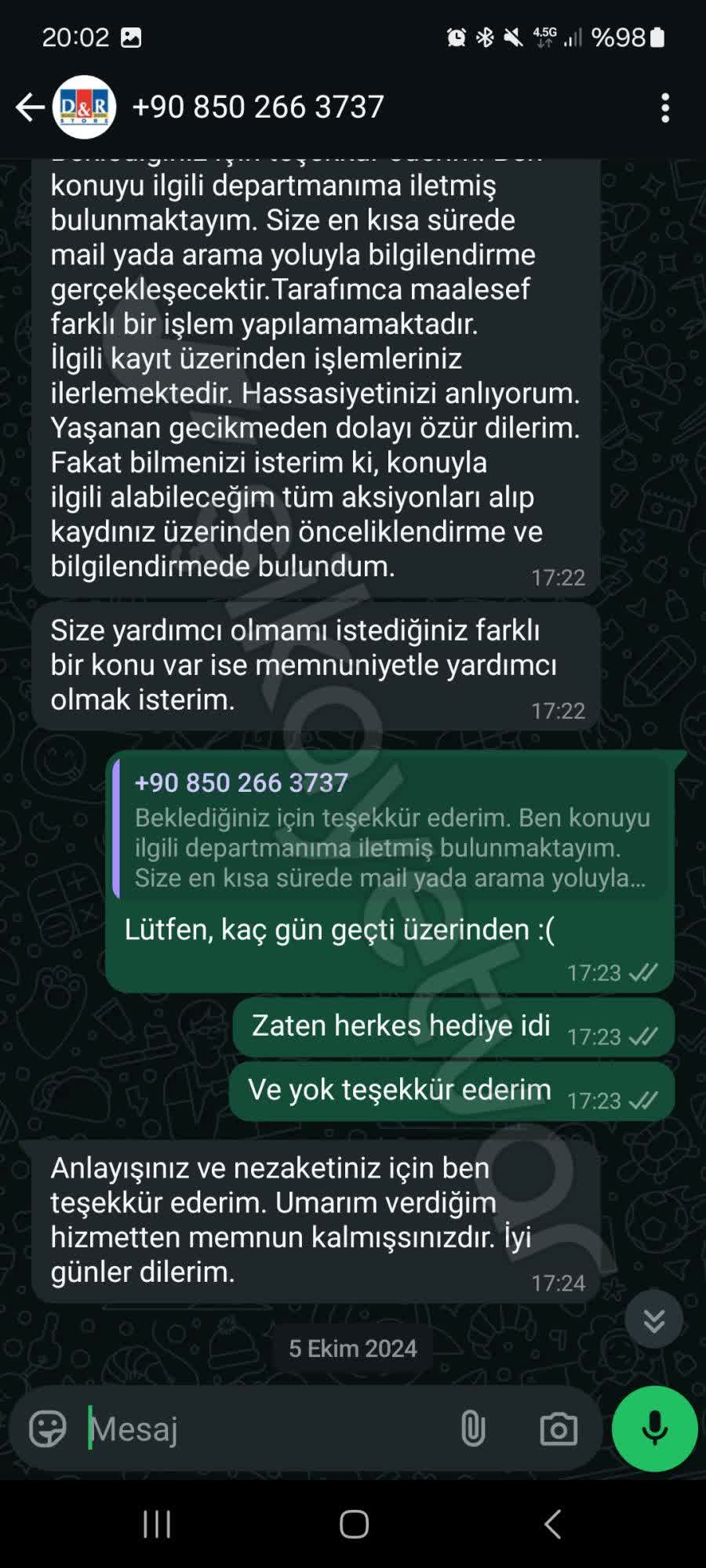 D&R Bozuk Ürün Ve Yetersiz Müşteri Hizmeti Deneyimi - Şikayetvar