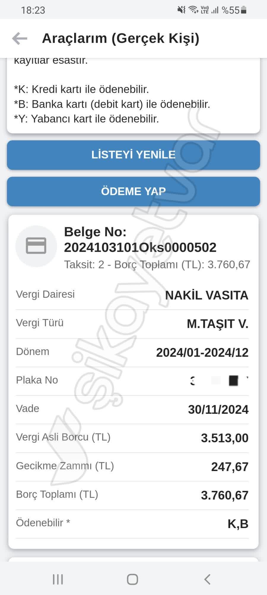 Park Otomotiv Chery Tiggo 8 Pro Max MTV Borcu Sorunu - Şikayetvar