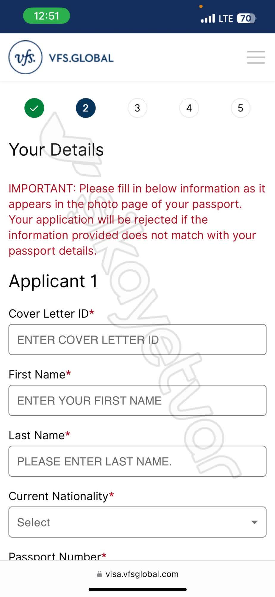 VFS Global Randevu Sistemi Sorunu - Şikayetvar