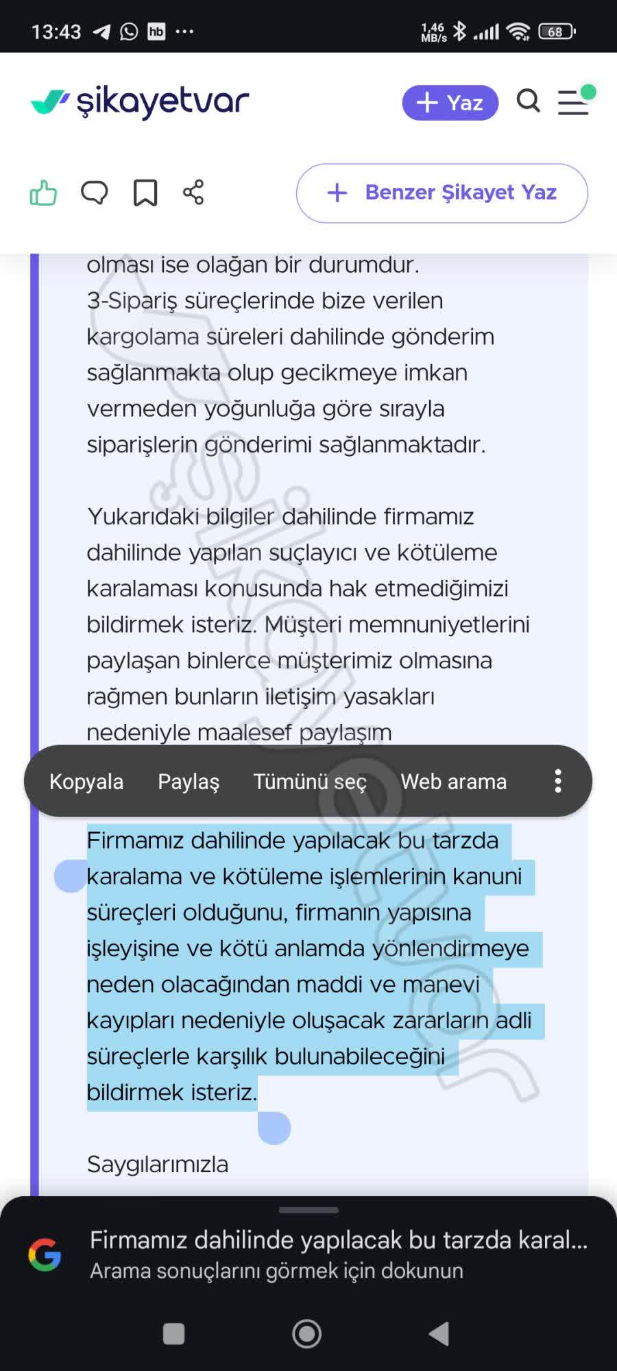 Drs Tuning Shop Satıcıdan İptal Ve Tehdit: Müşteri Mağduriyeti - Şikayetvar