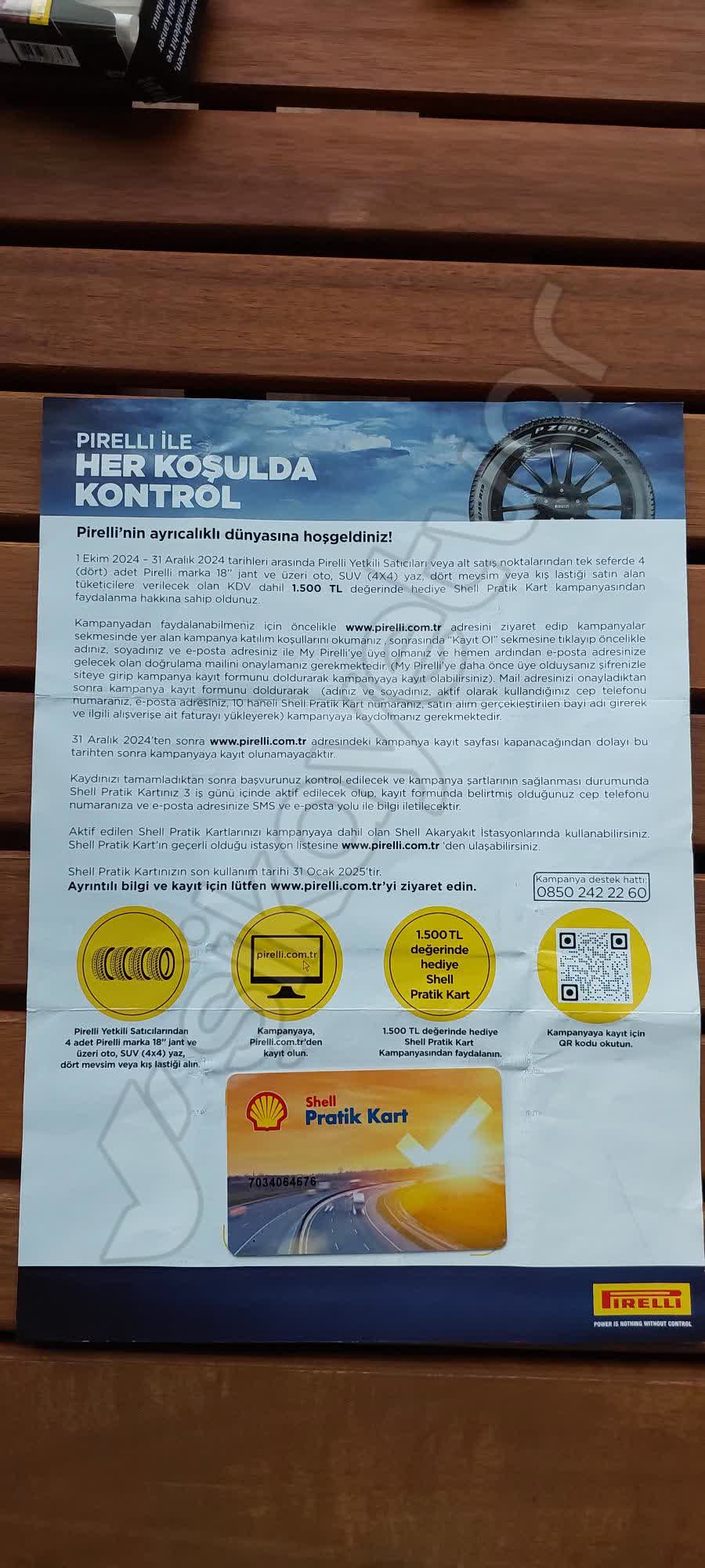 Pirelli Shell Pratik Kart Başvurusunda Destek Eksikliği - Şikayetvar