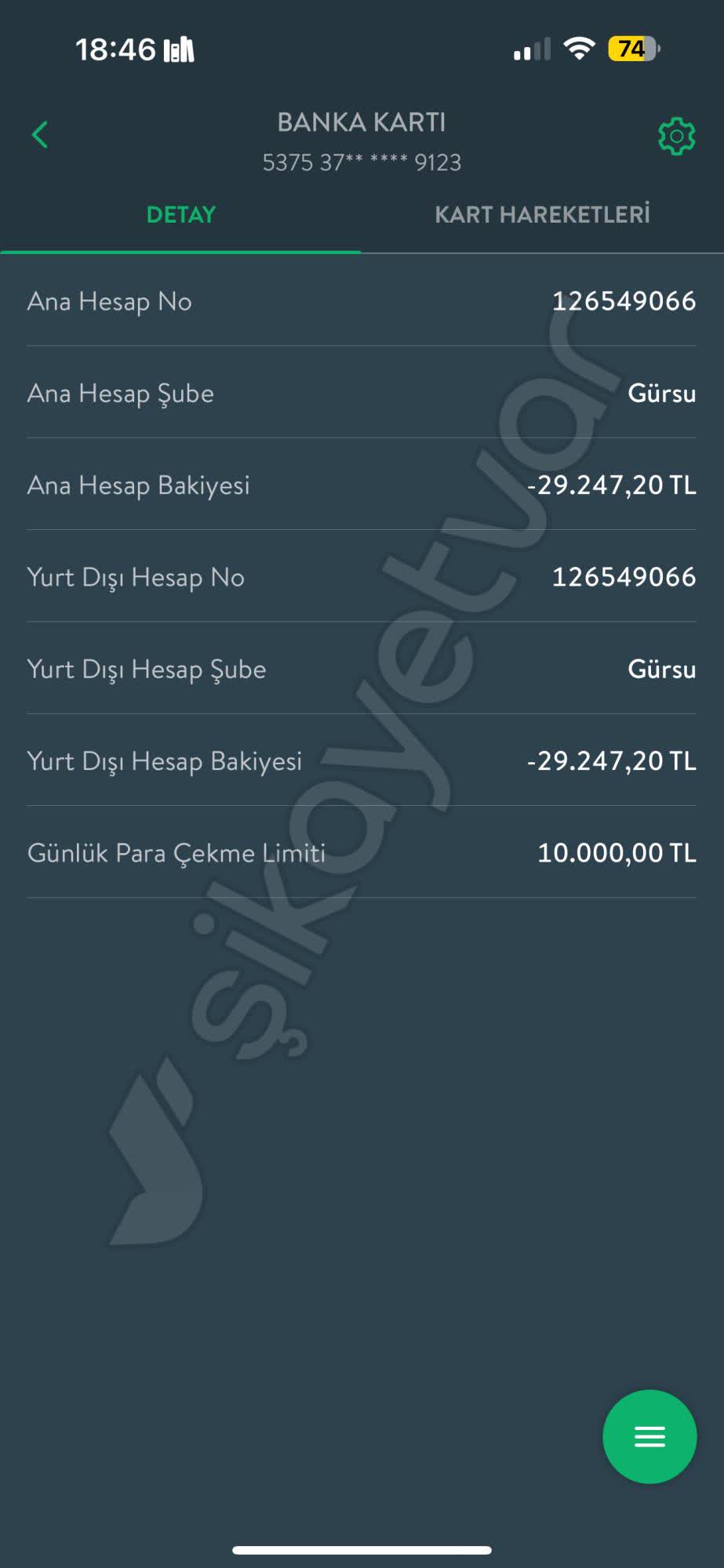 TEB TEB Bankası'nda Hatalı Eksi Bakiye Sorunu - Şikayetvar