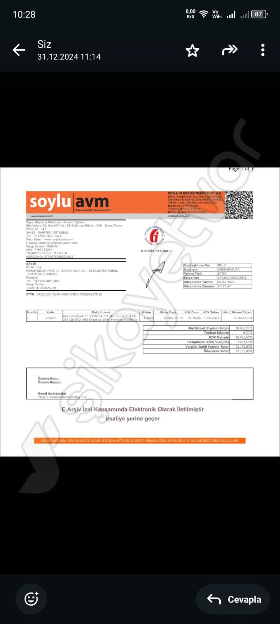 Asus Bilgisayar Asus Vivobook'un Şarj Sorunu Ve Servis Ücreti Şoku - Şikayetvar